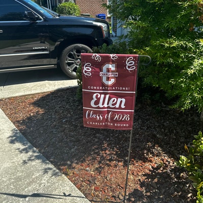 Custom College Bound Yard Flag, Custom College Sign, College Garden ...