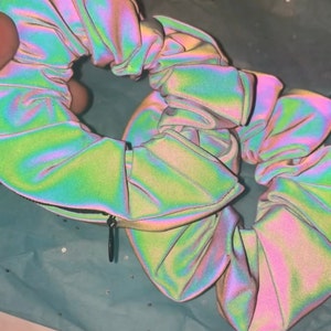 Reflective Scrunchy With Hidden Pocket Zipper Stashie Stash Scrunchie ...