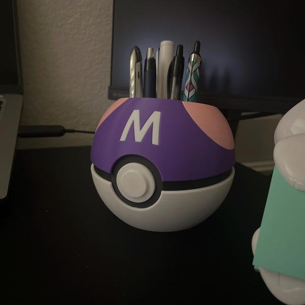 Pokeball Pen/pencil Holder Pokemon Inspired - Etsy