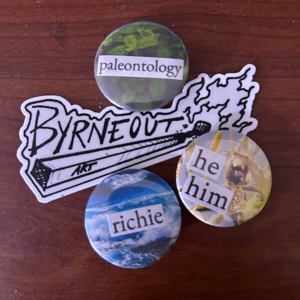 Handmade Collage Pin: 3-PACK CUSTOM ORDER - Etsy