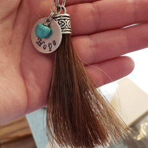 Tassel Horse Hair Key Chain With Personalized Name Charm by - Etsy