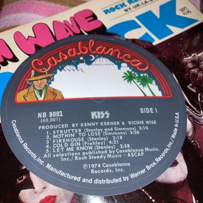 KISS Debut Album LP Label Sticker - Etsy
