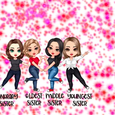 Chibi Besties Clipart, Best Friends Clipart, Soul Sisters Clipart, Girl ...
