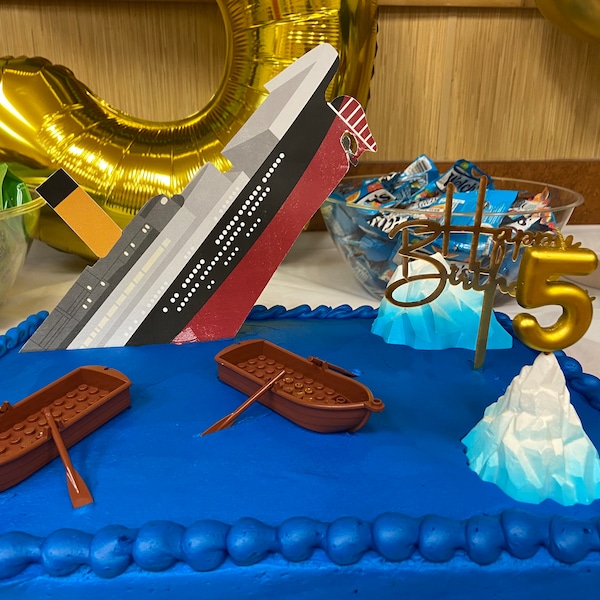 Titanic Cake Topper Titanic Party Decorations Titanic Party Topper ...
