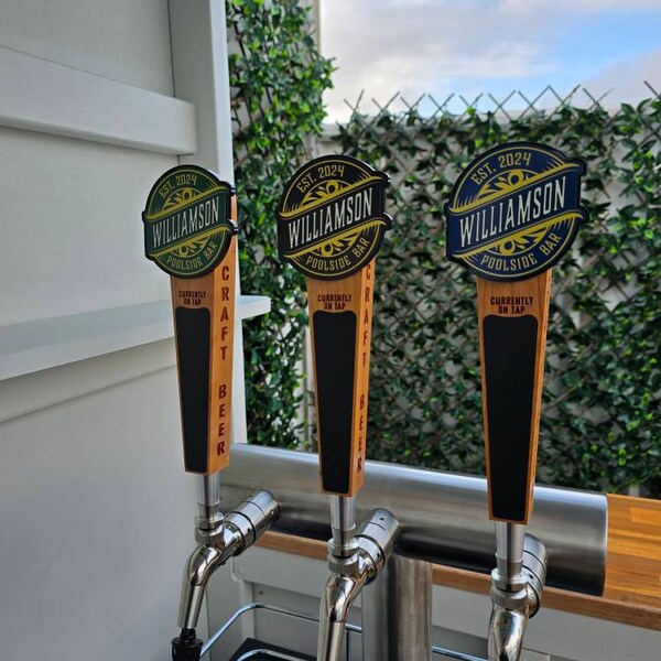 Custom Beer Tap Handle-banner Edition - Personalized Kegerator Tap ...