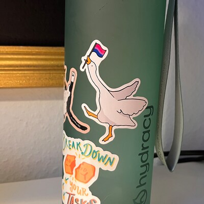 Goose Pride Flag Sticker Untitled Goose Game Funny LGBTQ Queer Decal ...