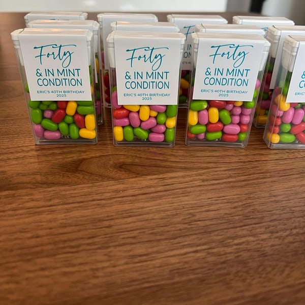 Greenery 90th Birthday Party Favor Mint Labels, Ninety & in Mint ...