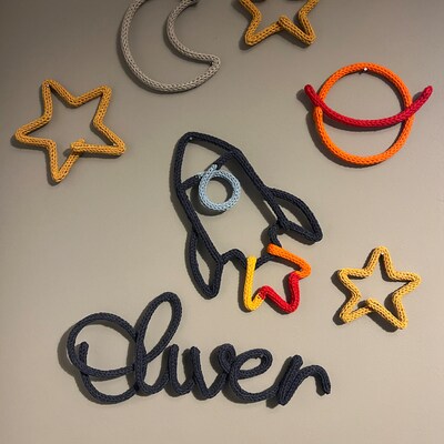 Knitted Wire Rocket Rocket Decoration Space Decor L Rocket Shape L Wall ...