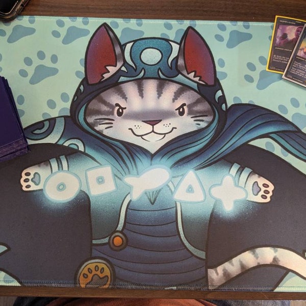 Jace Cat Playmat // Deskmat and Mousepad // Accessories for MTG - Etsy