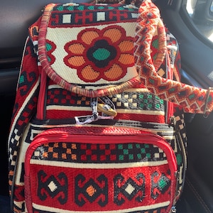 Heybe Tassel Saddlebag Long Crossbody Bags From Antique Kelim, Wine Carry Bag, Christmas ...