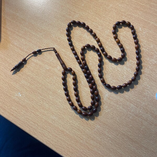 925 Silver Inlaid Yusuri, Yusr, Black Coral 33 Prayer Beads Misbaha ...
