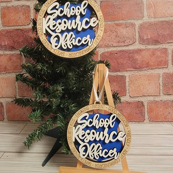 School Resource Officer Svg, Ornament Gift for SRO, Car Charm Svg ...