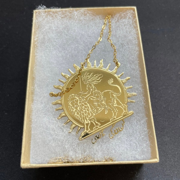 Pahlavi Coin Necklace Adorned With Four Old Fashion Yek Geroonie Coin ...