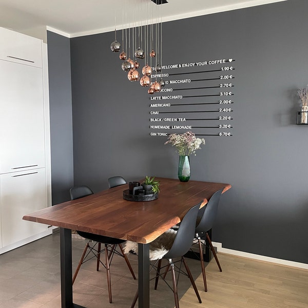 Hanging Menu Sign, Magnet Letter Board Cafe Wall Menu, Hanging Cafe ...