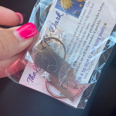 Best Friends Map Custom Long Distance Friendship State Key Chain Set of ...