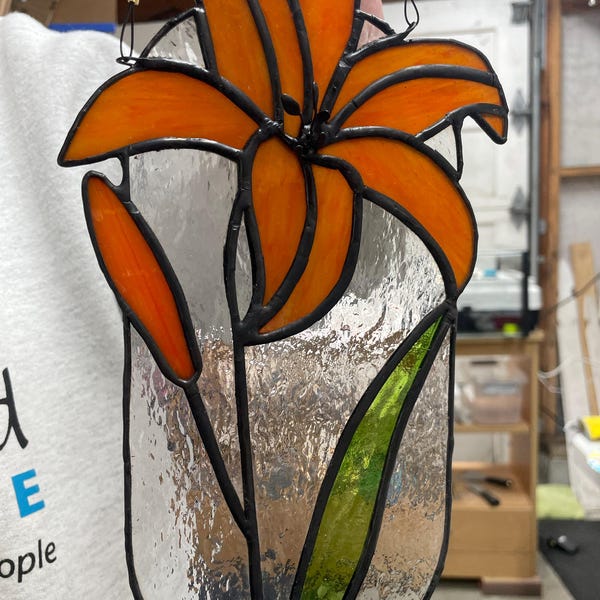 Lilies Stained Glass Pattern: Beginner DIY Project (digital Download ...