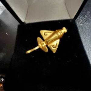 Quimbaya Flyer Ancient Aircraft Pin 24k Gold Plated Golden Jet-8 ...