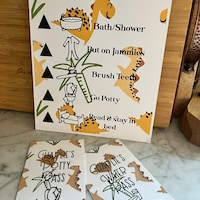 Kids Chores Icons Set - Daily Tasks, Organizer Clipart, Chore Chart ...