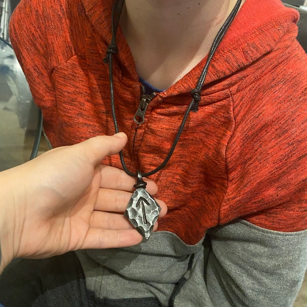 Forged Iron Tiwaz Tyr Tiw Rune Viking Amulet Runic Nordic Pendant ...