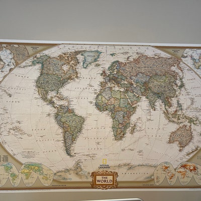 National Geographic Executive World Map Wall Mural Giant Removable ...