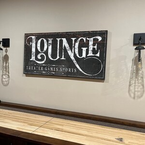 Modern Farmhouse Wall Decor Family Lounge Sign Large Rustic Wall Art ...