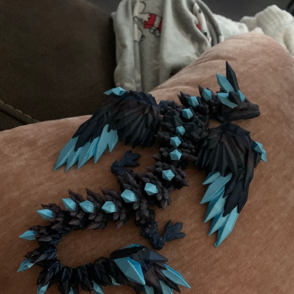 12" Dragon Fidget Toy, Colored 3d Articulated Dragon, Flexible Dragon ...