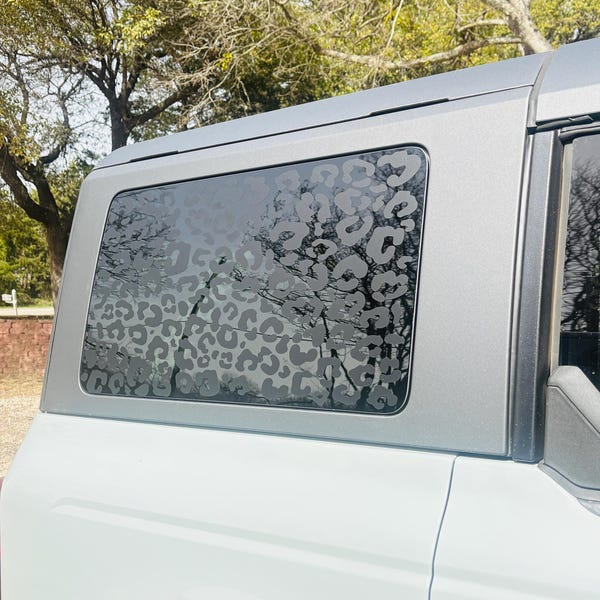 Leopard Cheetah Print Rear Window Decals Fit Ford Bronco 6g Hardtop ...