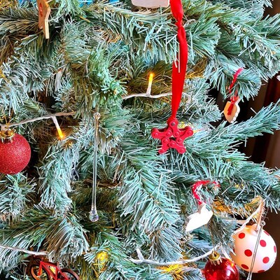 Snowflake / Christmas Star Bicycle Chain Tree Decoration Cute Handmade ...