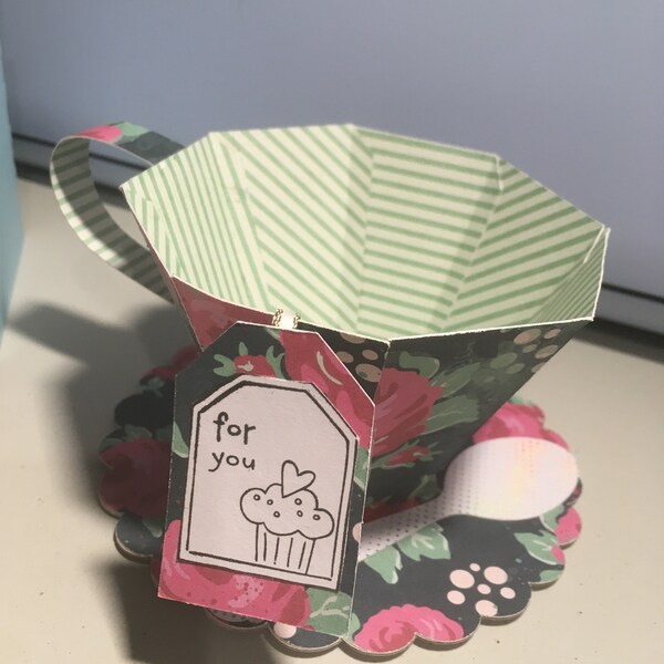 3D Tea Cup SVG, Simple 3D Paper Tea Cup SVG, 3D Teacup Svg, Paper Tea ...