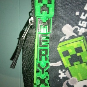 Minecraft Creeper Personalized Custom Name Tag Keychain - Etsy