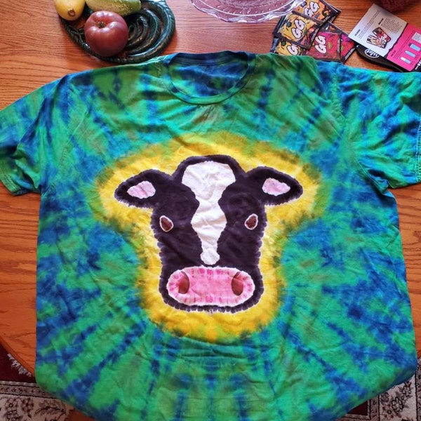 Cow Custom Tie Dyed Shirt (adult Sizes) - Etsy