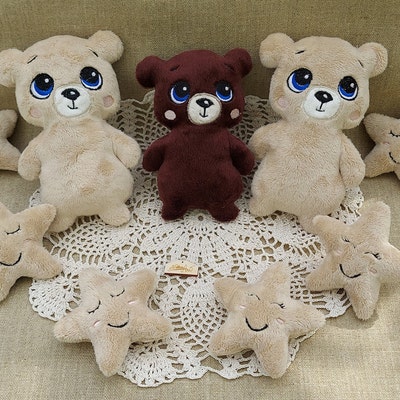 Teddy Bear Stuffie ITH Embroidery , Machine Pattern, ITH Bear Stuffie ...