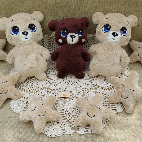 Teddy Bear Stuffie ITH Embroidery , Machine Pattern, ITH Bear Stuffie ...