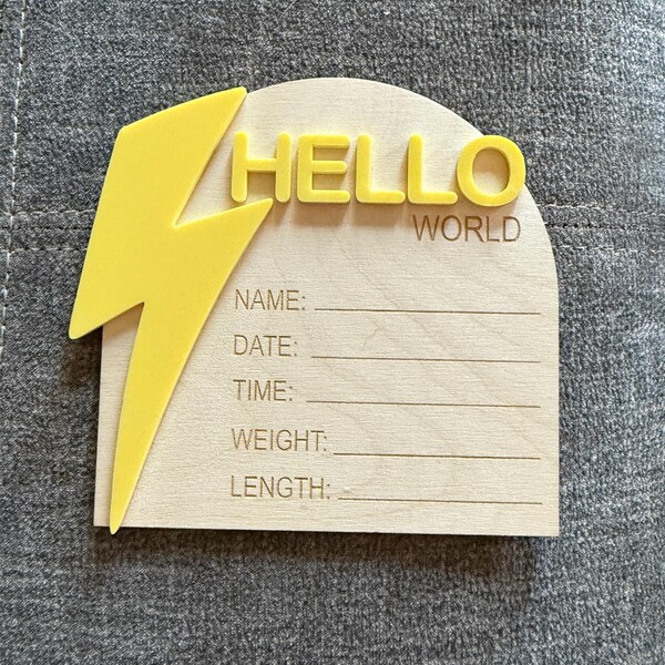 Lightning Bolt Baby Milestone Markers: Baltic Birch Photo Props - Etsy