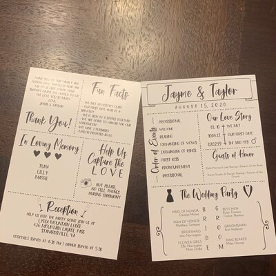 Printable Rustic Wedding Program Template, Editable Order of Ceremony ...