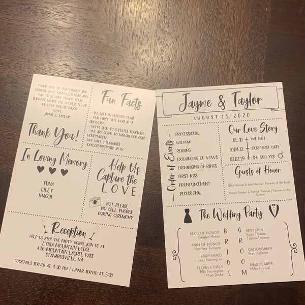 Printable Rustic Wedding Program Template, Editable Order of Ceremony Wedding Program, Instant ...