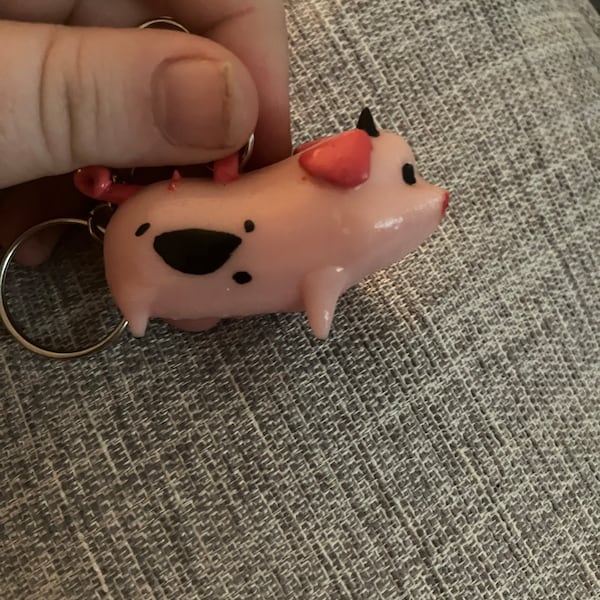 Fat Nuggets Hazbin Hotel Charm | Angel Dust Pig Keychain - Etsy