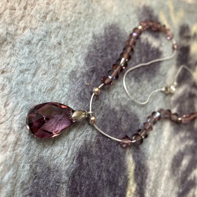 Clear Swarovski Crystal, Egyptian Glass & Sterling Bracelet 2312 - Etsy