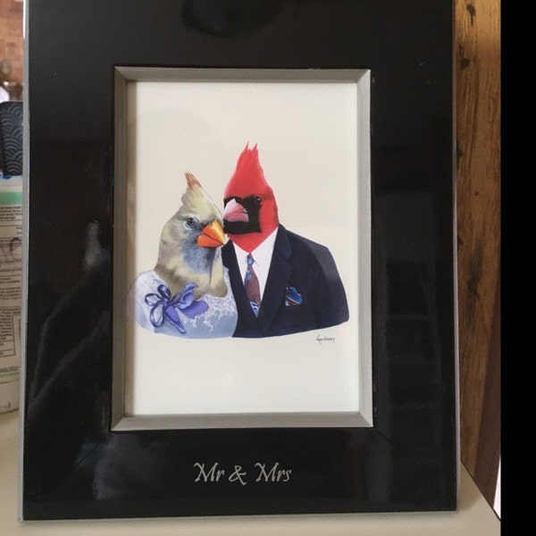 Mr and Mrs Cardinal Art Print 5x7 - Etsy