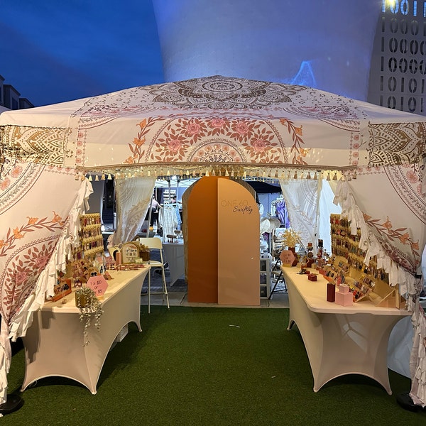 Boho Vendor Canopy Cover, Made to Order, Vendor Canopy Cover, Festival ...