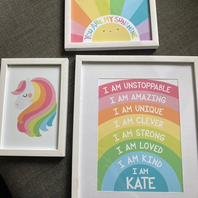 Positive Affirmation Motivation Rainbow Kids Print Kids - Etsy UK