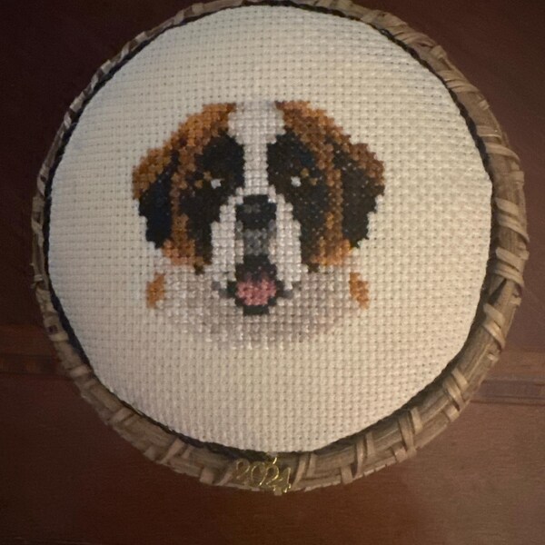 Saint Bernard PDF Cross Stitch Pattern - St Bernard Embroidery ...