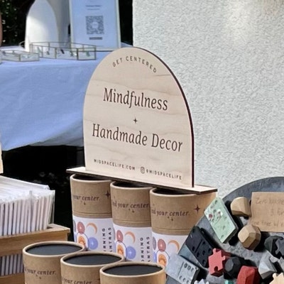 QR Code Table Top Logo Sign Small Business Sign Pop up - Etsy