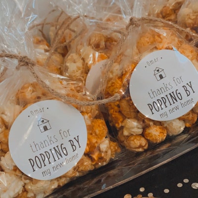 Thanks for Popping By, Housewarming Party Favors, Personalized Popcorn ...