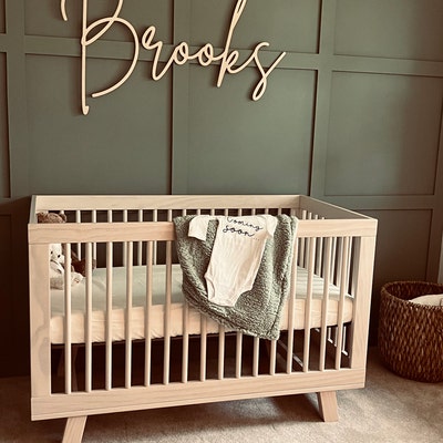 Custom Wood Name Sign for Nursery Girl Boy Over Crib Sign - Etsy