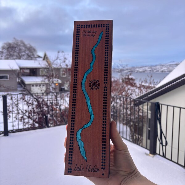 Lake Superior Map, Laser Engraved, Walnut & Blue Pearl Acrylic, Lake ...