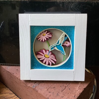 3D Hummingbird SVG Layered Hummingbird Svg Hummingbird Shadow Box Svg ...