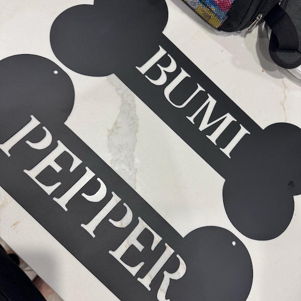 Dog Bone Sign With Name, Dog Bone Name Plate, Custom Sign - Etsy