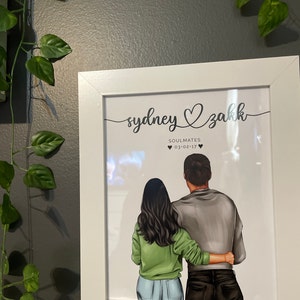 Personalised Couple Print Couples Gift Gift for Her - Etsy