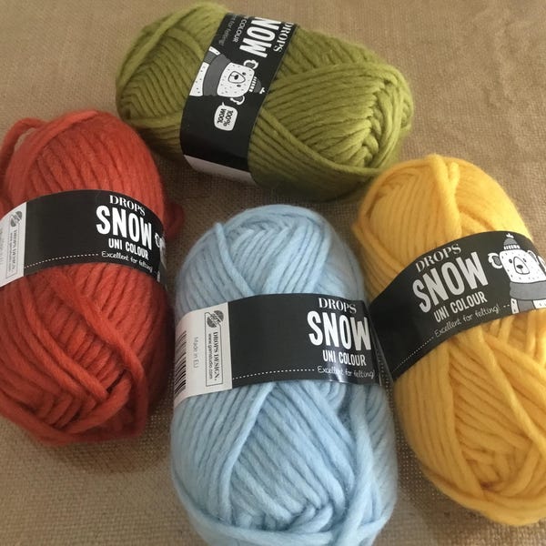Fio grosso de lã - Fio grosso - Fio volumoso - DROPS SNOW - ESKIMO ...